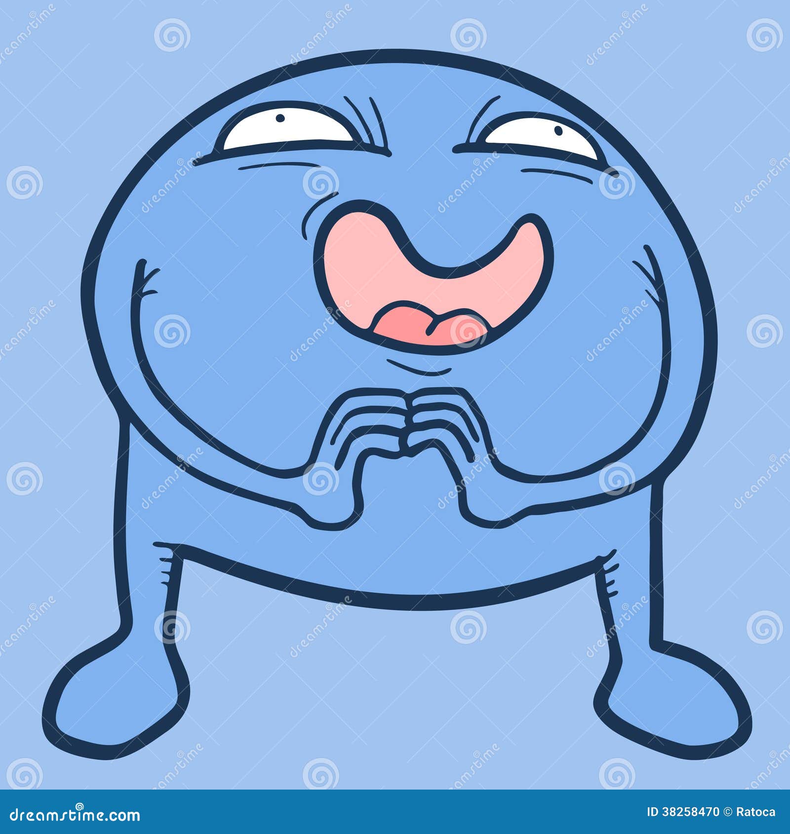 Funny blue puppet stock vector. Illustration of little - 38258470