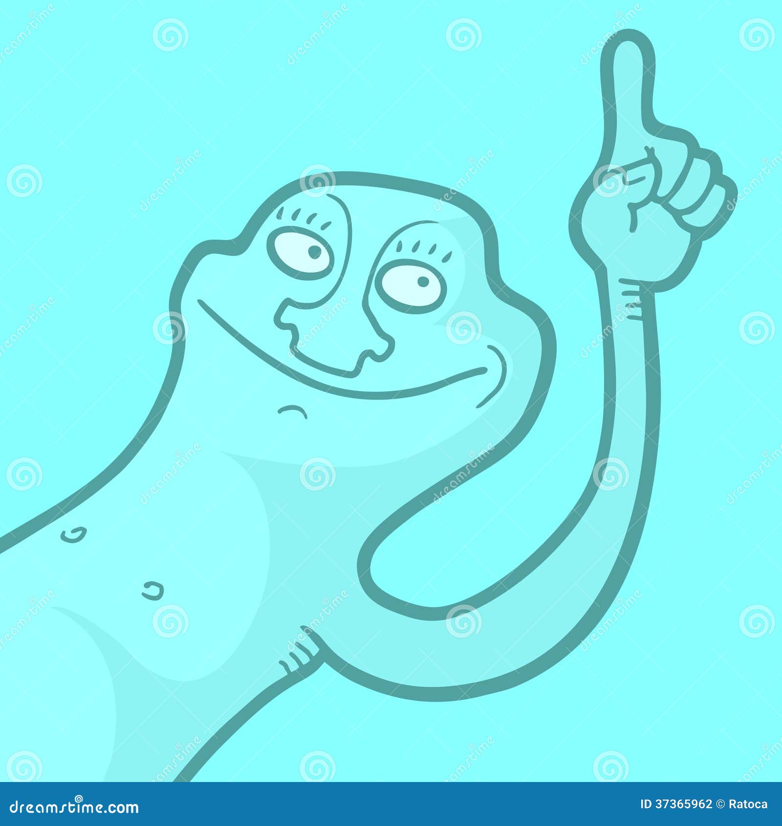 Funny blue puppet stock vector. Illustration of displaying - 37365962