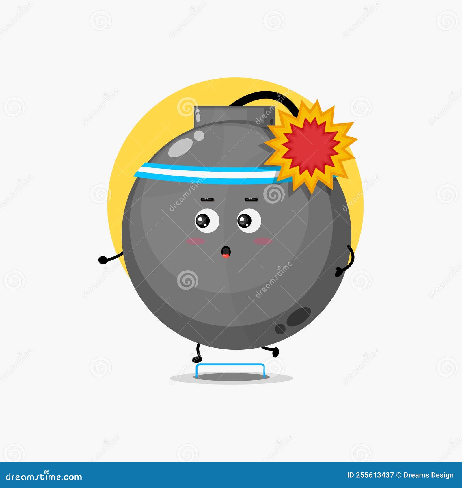 Funny Bomb Character Running Competition Stock Vector - Illustration of ...