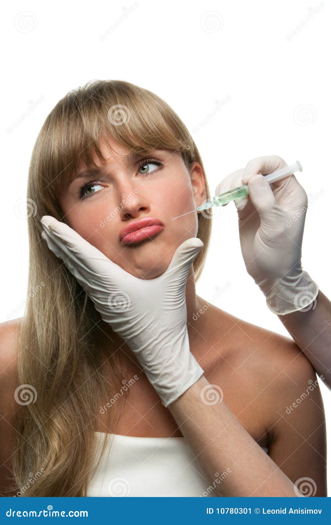 Funny Botox injections stock image. Image of human, botoxreg - 10780301