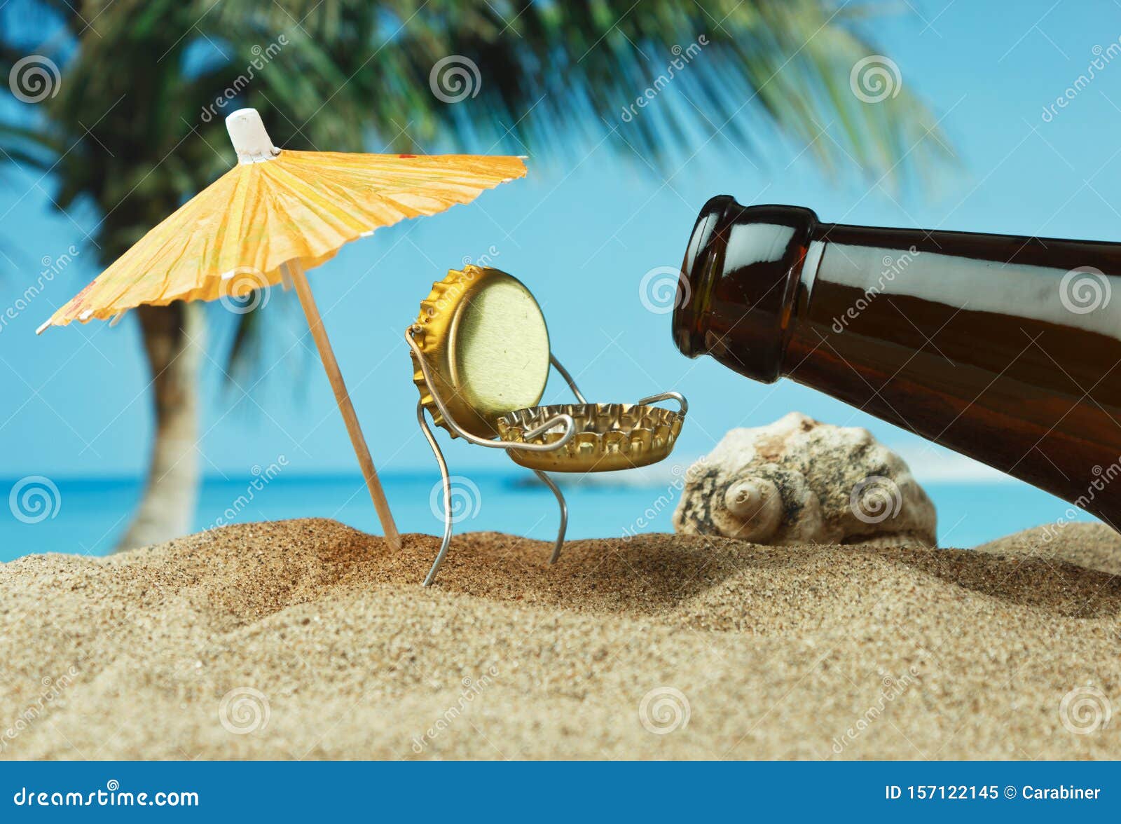 Funny Bottle Cork on a Sandy Beach Stock Image - Image of scene, nature ...