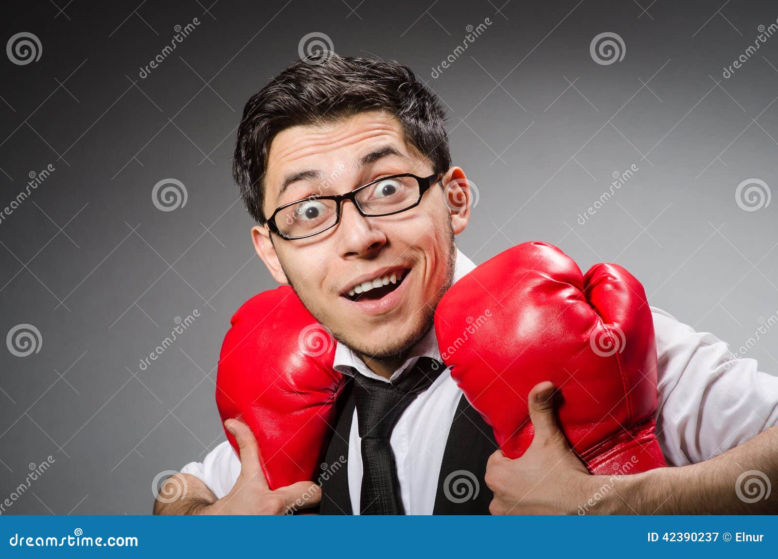 Funny boxer businessman stock image. Image of humorous - 42390237