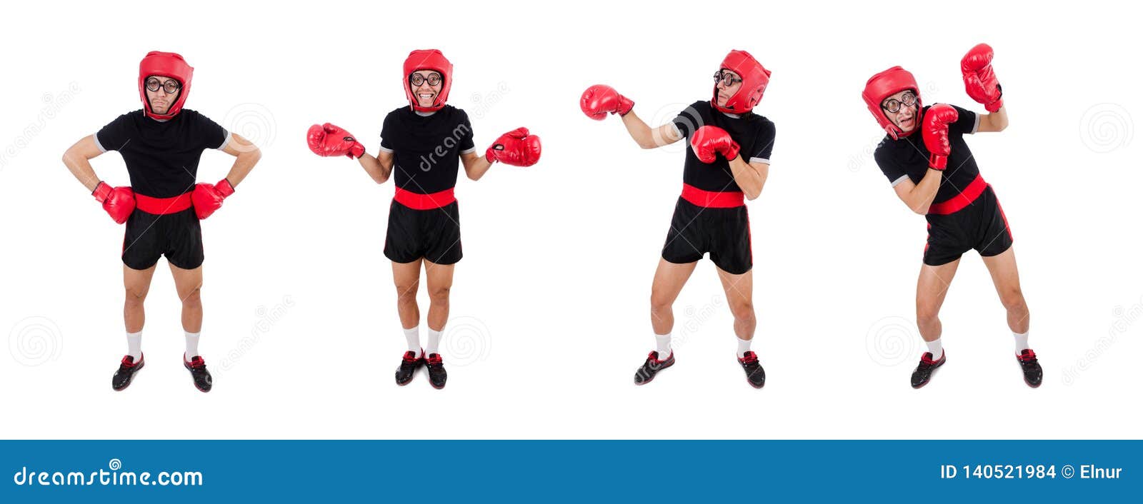 The Funny Boxer Isolated on the White Stock Photo - Image of boxing ...