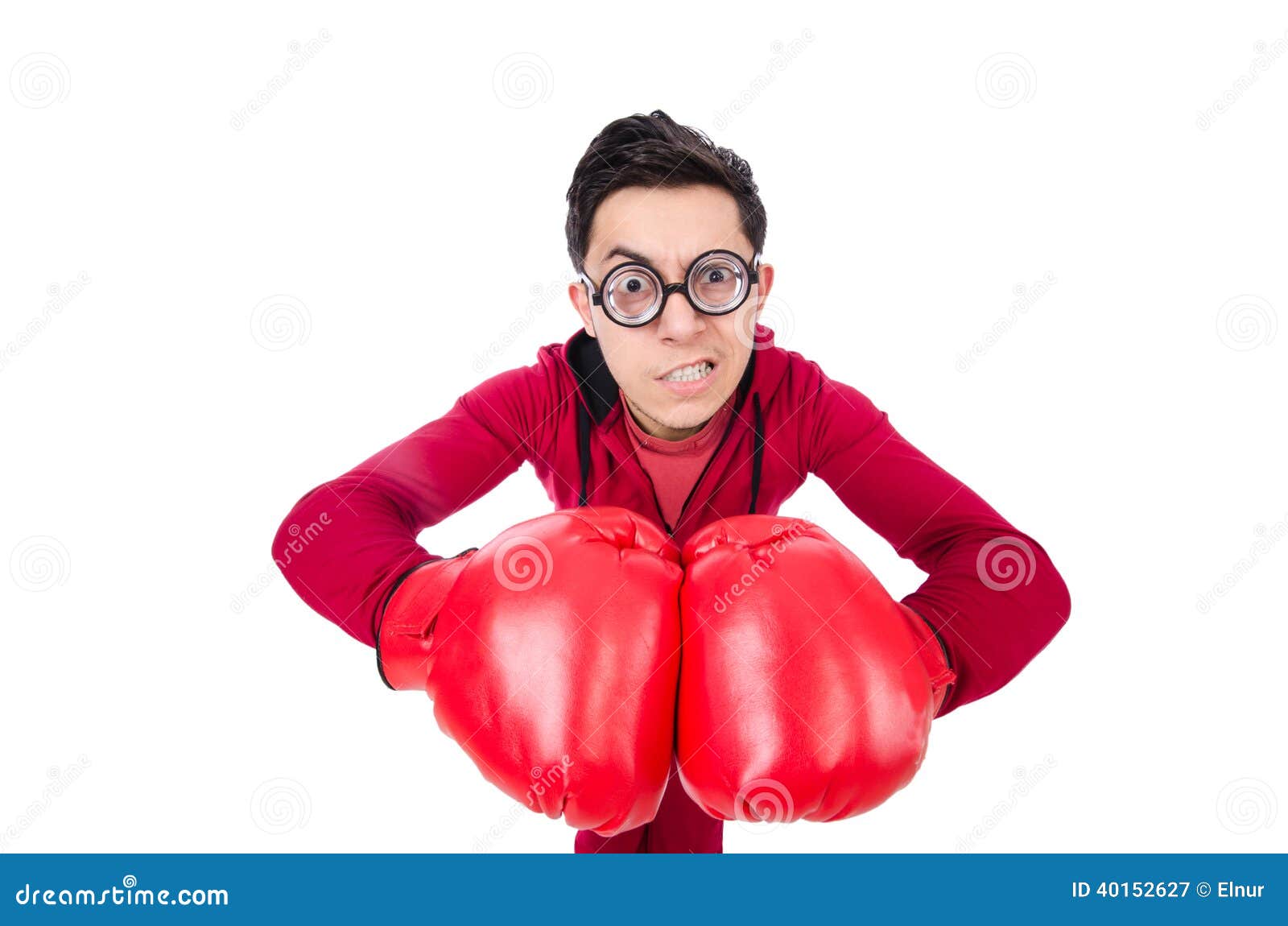 Funny boxer stock image. Image of humourous, anger, nerd - 40152627