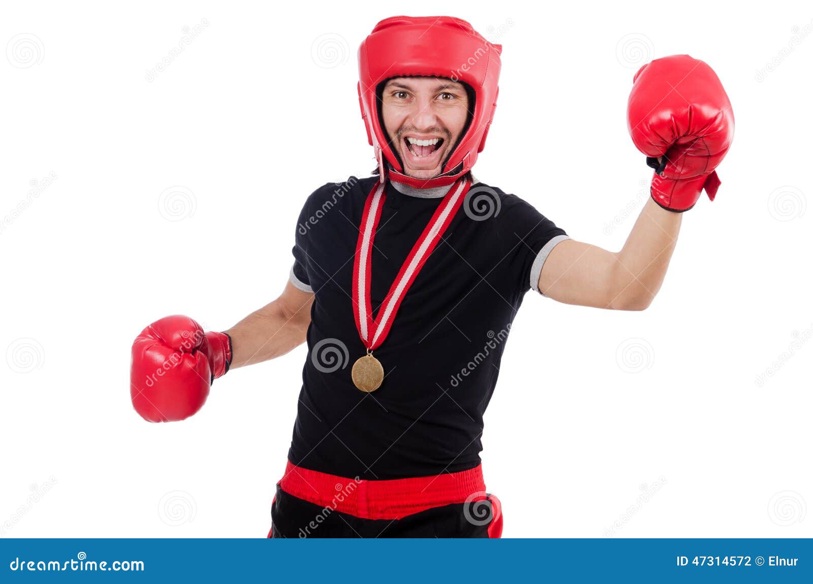 Funny boxer isolated stock photo. Image of humor, gold - 47314572