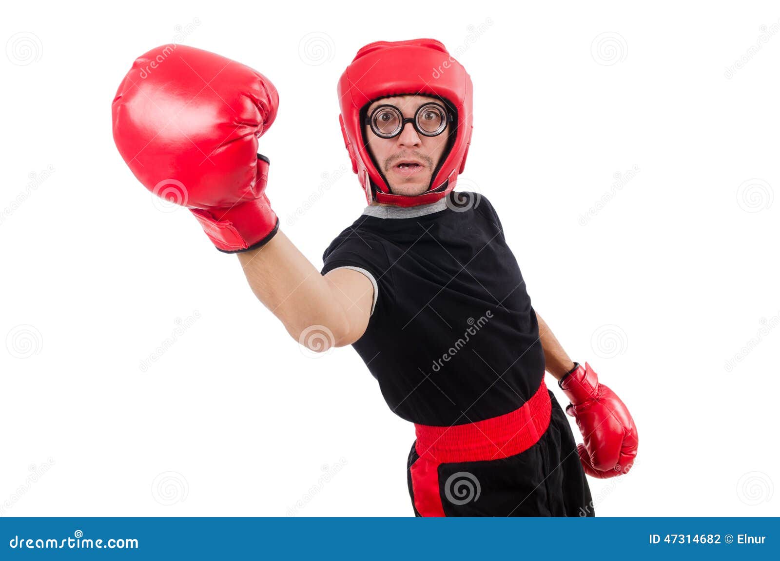 Funny boxer isolated stock photo. Image of hand, eyeglasses - 47314682