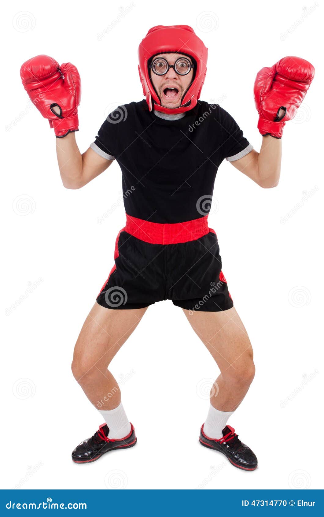 Funny boxer isolated stock photo. Image of furious, exercise - 47314770