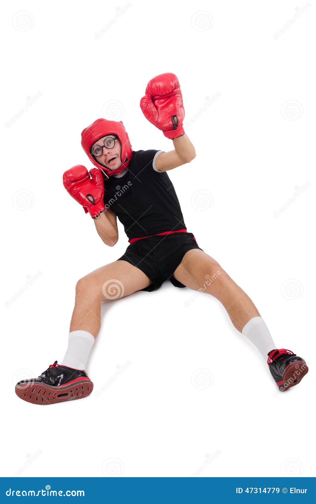 Funny boxer isolated stock image. Image of athlete, funny - 47314779