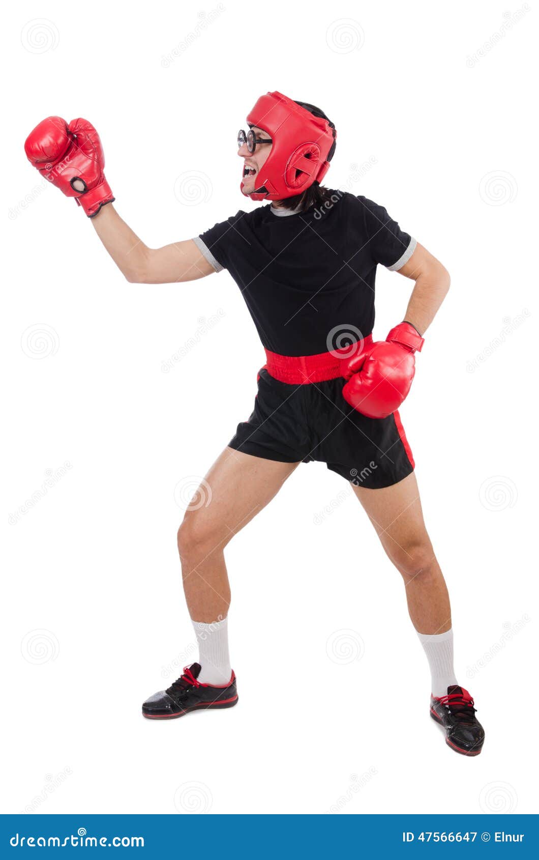 Funny boxer isolated stock image. Image of hitting, infuriated - 47566647