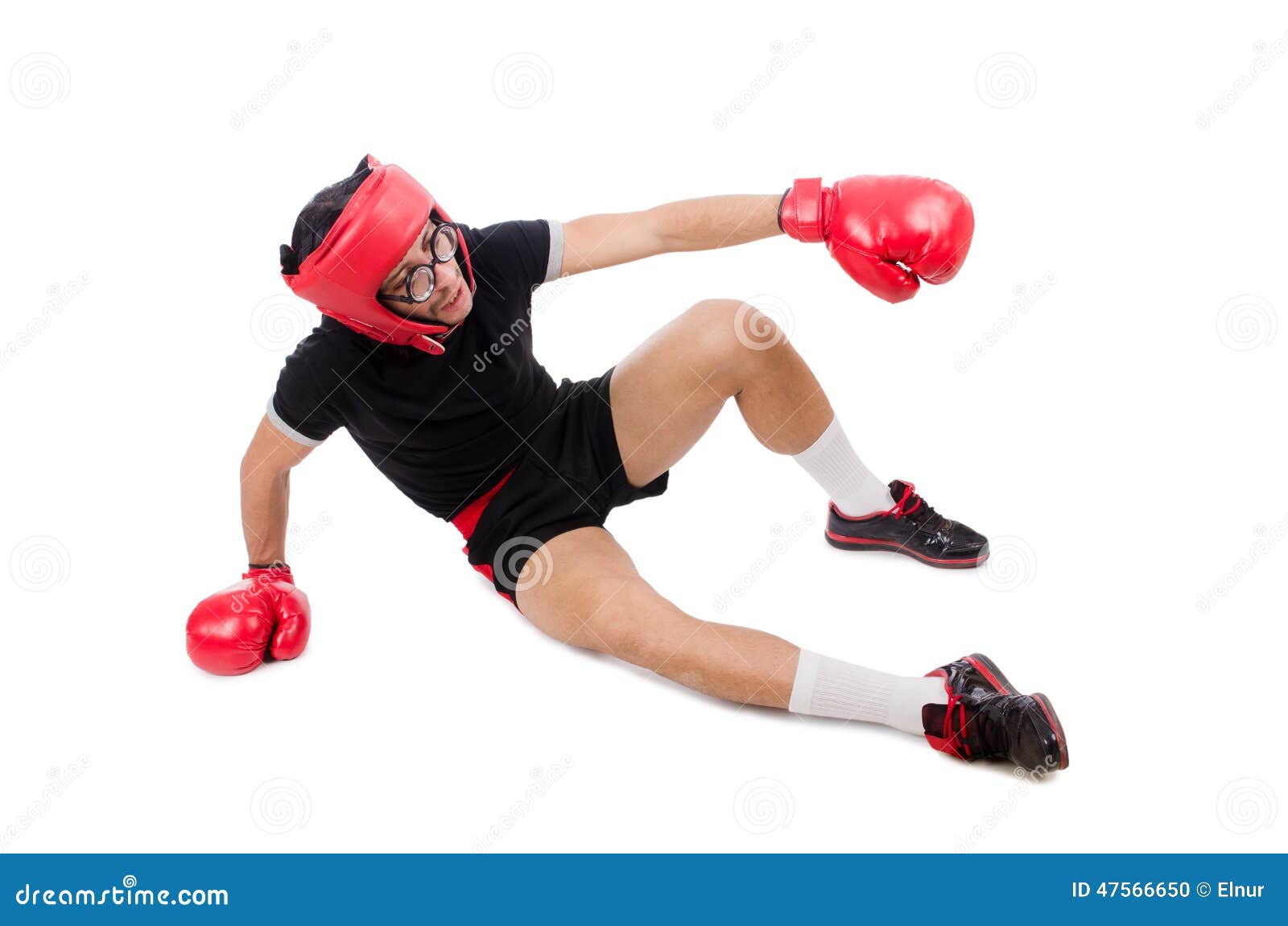 Funny boxer isolated stock photo. Image of hitting, fighting - 47566650
