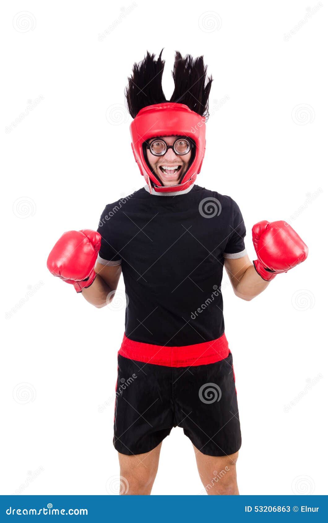 Funny Boxer Isolated on the White Stock Image - Image of funny, healthy ...