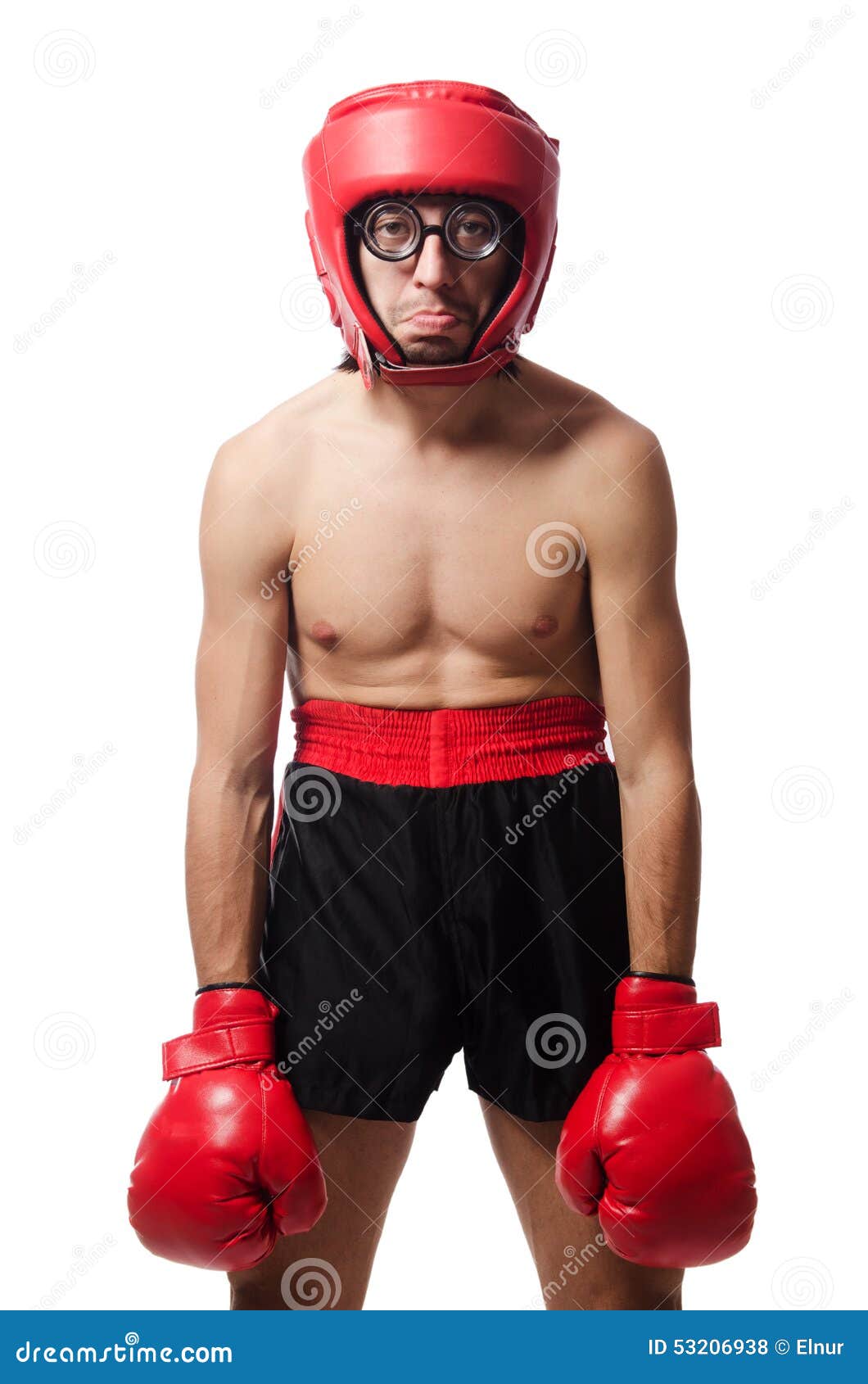 Funny Boxer Isolated on the White Stock Photo - Image of eyeglasses ...