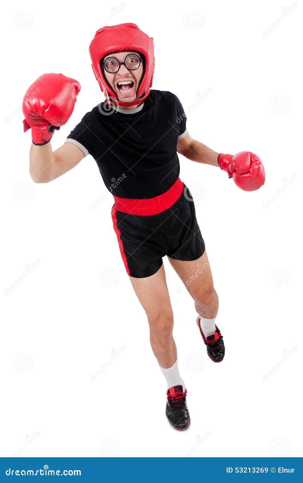 Funny Boxer Isolated on the White Stock Image - Image of exercise ...