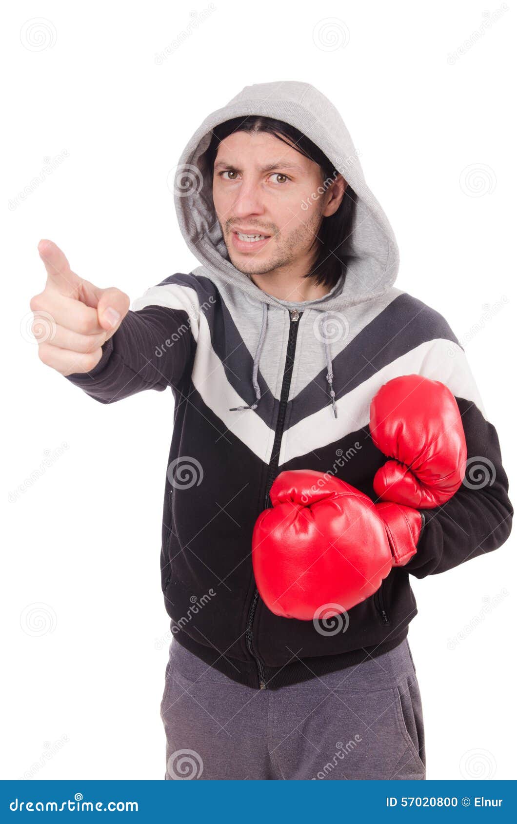 Funny Boxer Isolated on White Stock Photo - Image of hitting, karate ...