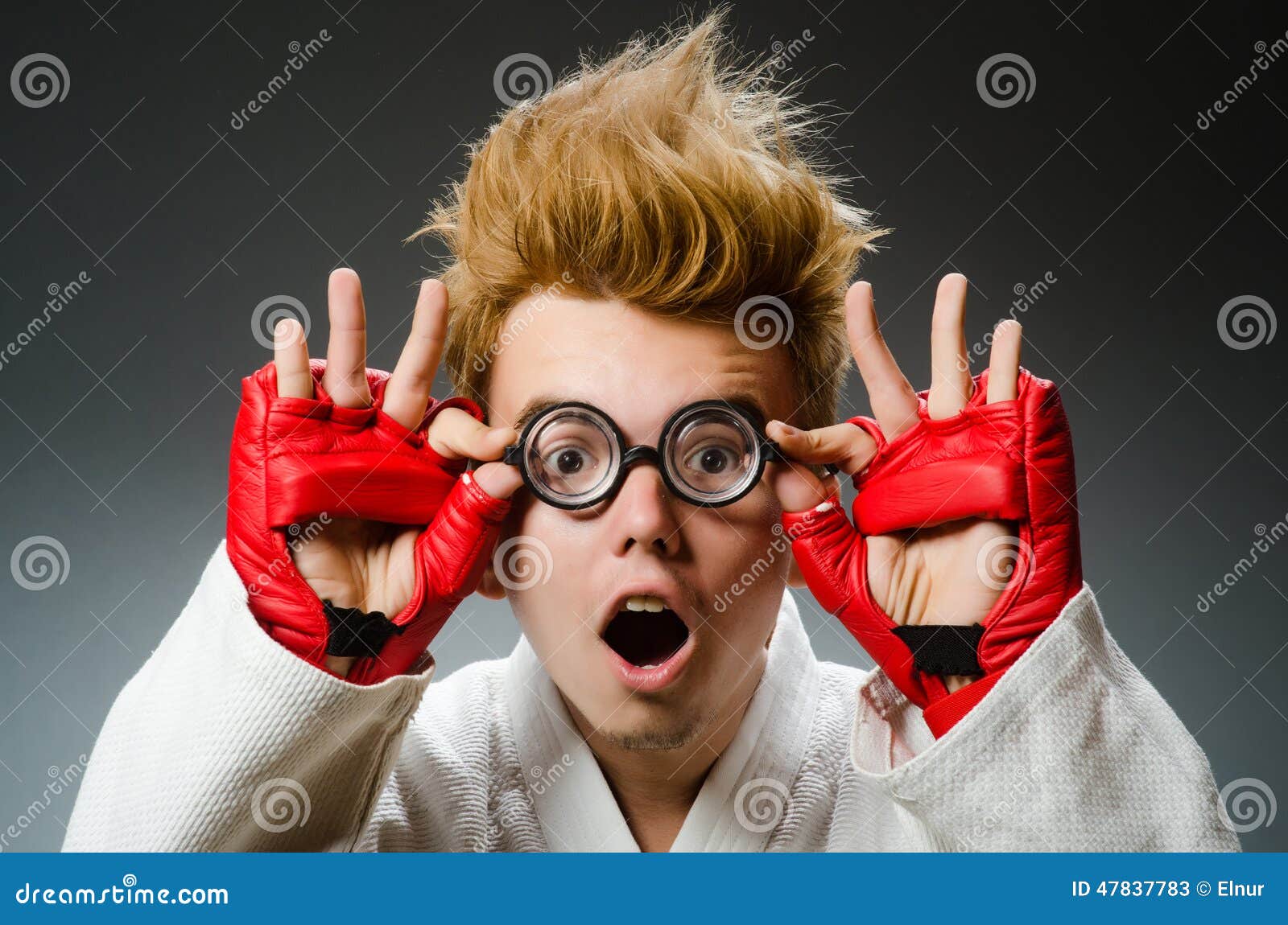 Funny boxer in sport stock image. Image of furious, fight - 47837783