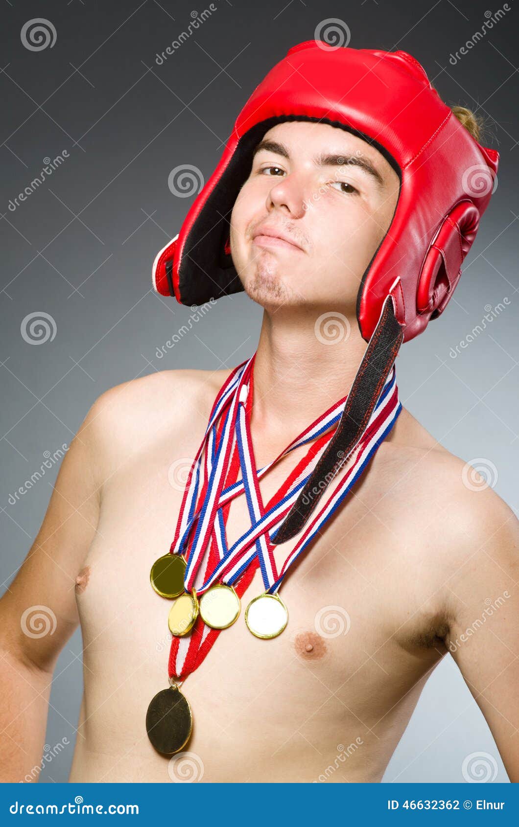 Funny boxer with winning stock photo. Image of gloves - 46632362