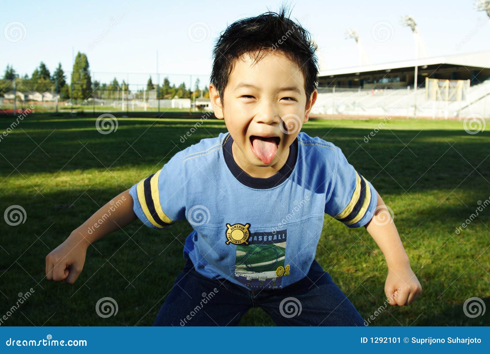Funny boy stock image. Image of outside, summer, happy - 1292101