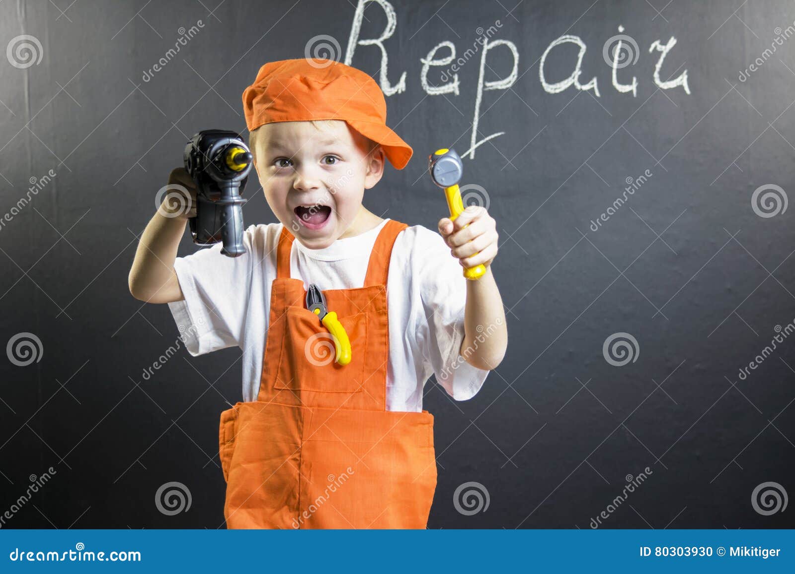 Funny boy builder stock photo. Image of funny, black - 80303930