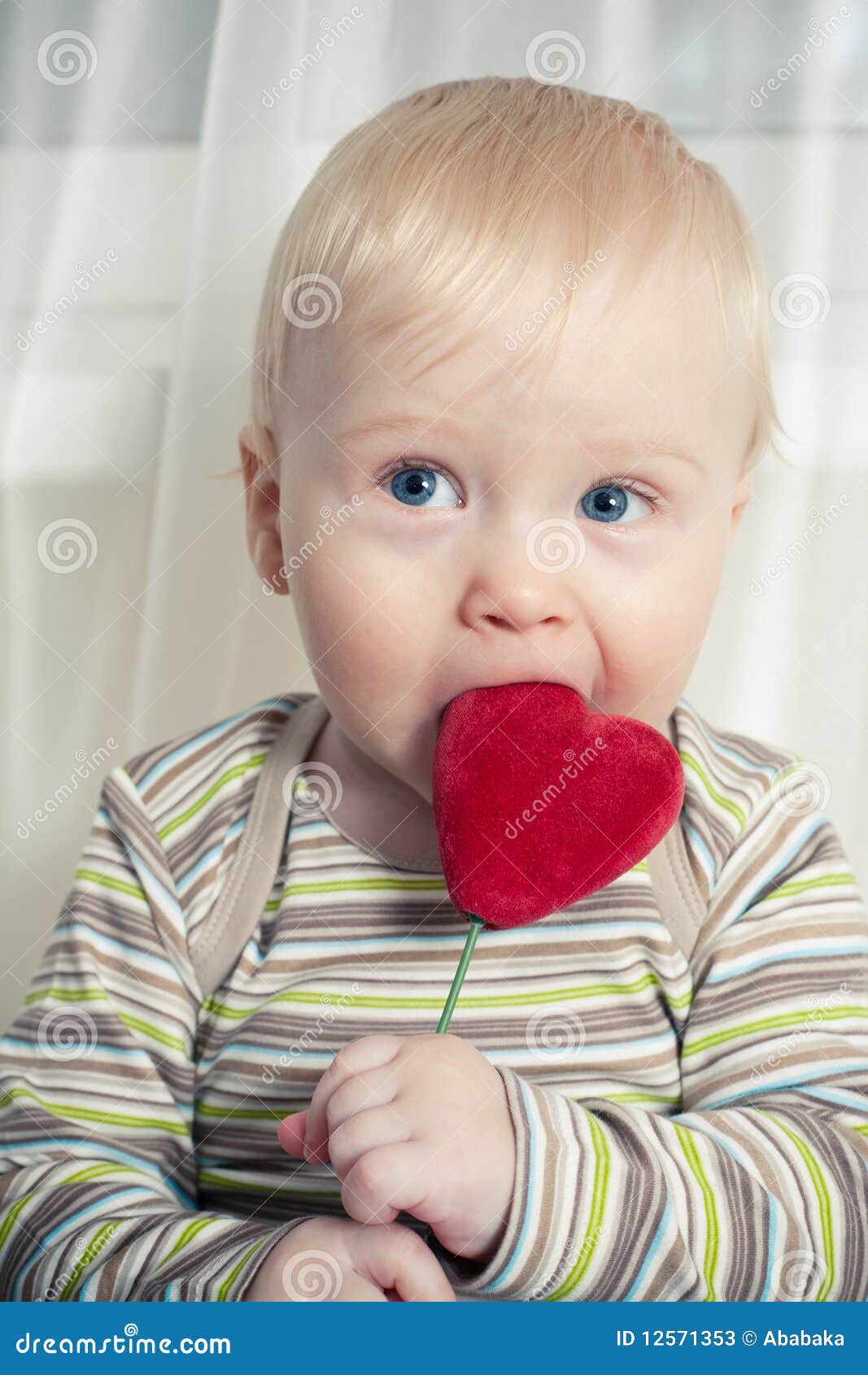 Funny boy with heart stock image. Image of child, heart - 12571353