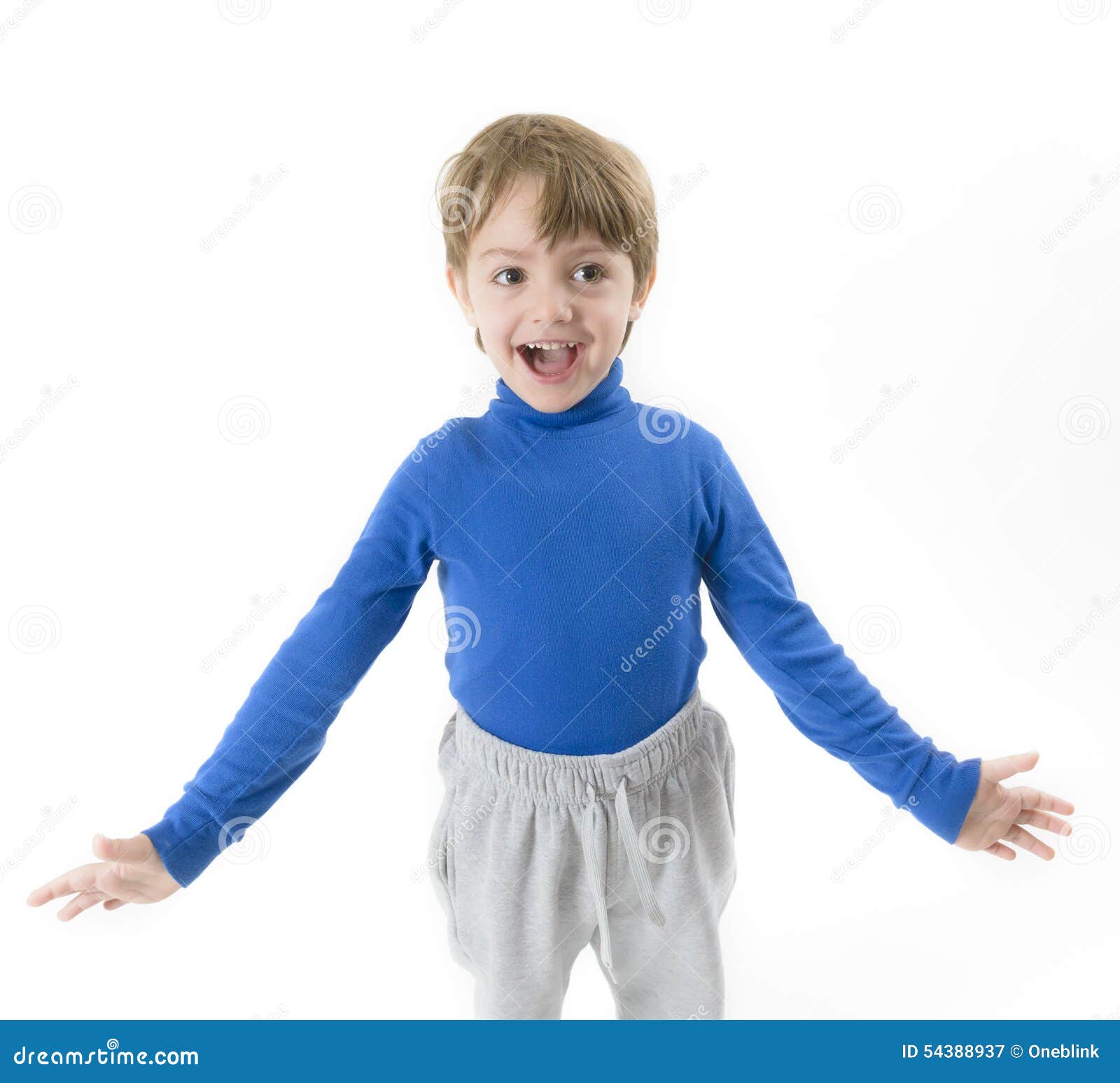 Funny Boy Shouting stock image. Image of emotion, open - 54388937