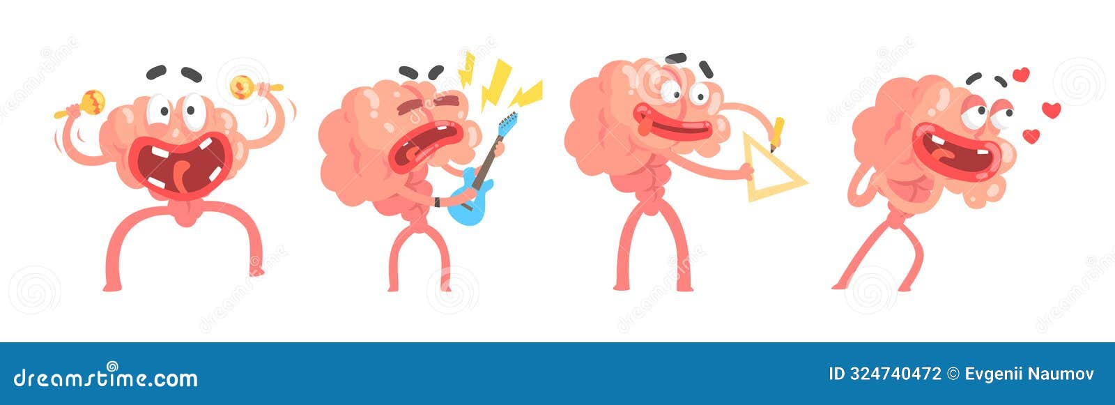 Comic Humanized Planets With Arms And Face With Different Emotions ...