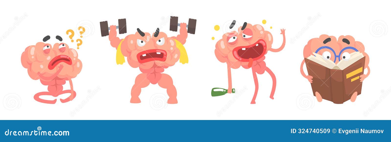 Comic Humanized Planets With Arms And Face With Different Emotions ...