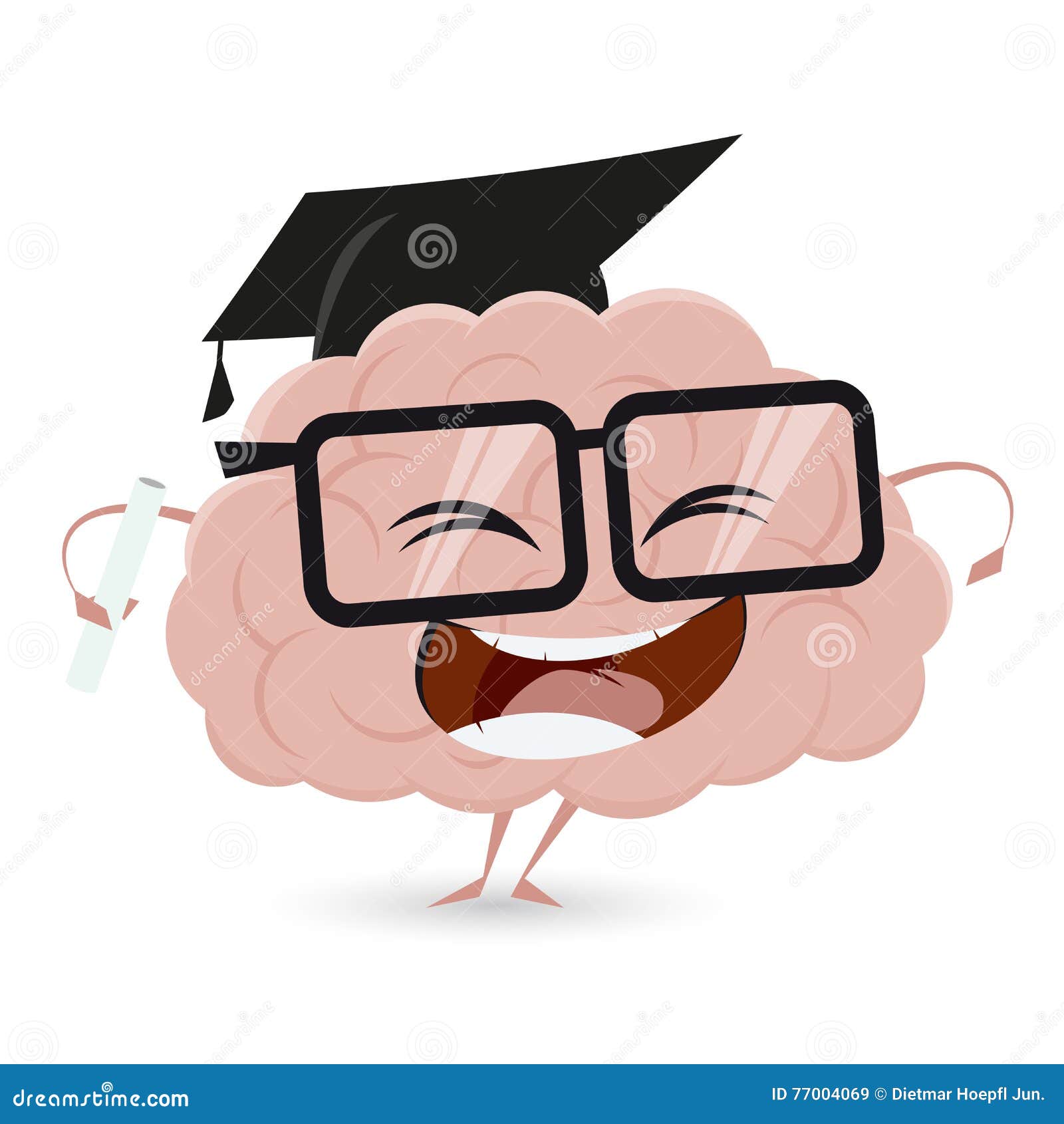 Funny Brain Character Smiling And Steaming With Anger Vector Set ...