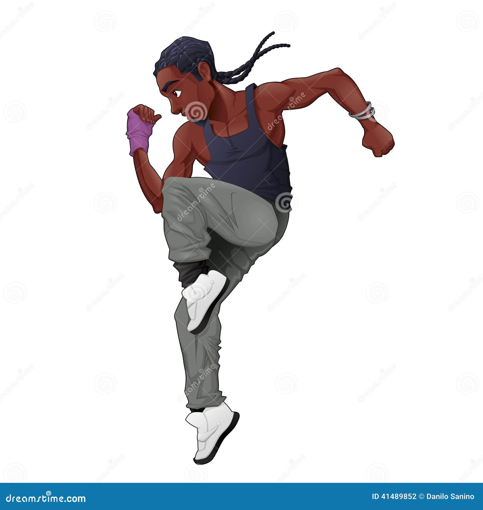 Funny Breakdancer. Cartoon Vector | CartoonDealer.com #41541623