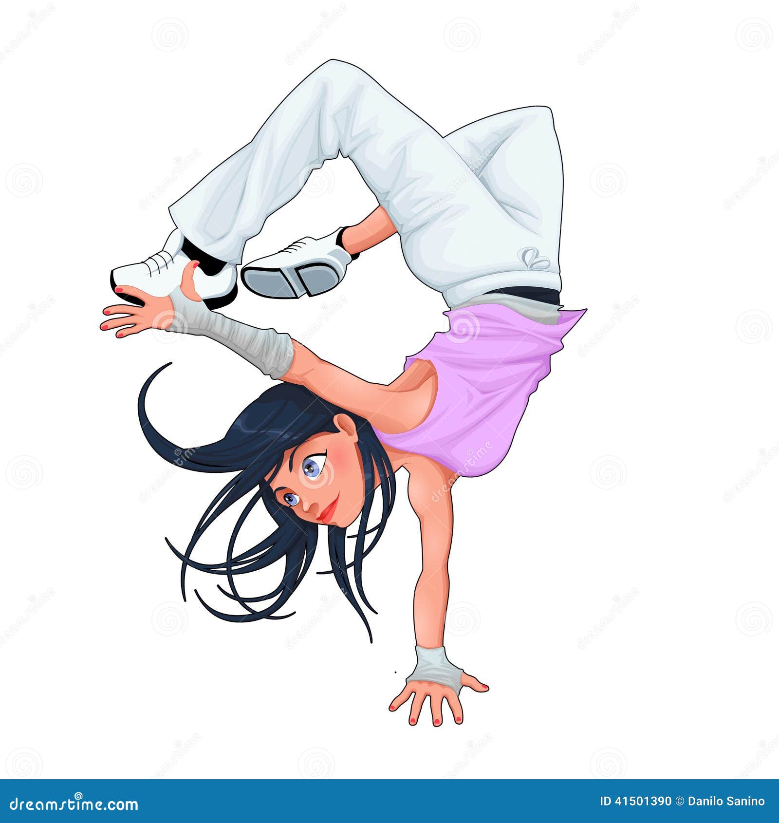 Funny Breakdancer. Cartoon Vector | CartoonDealer.com #41541623