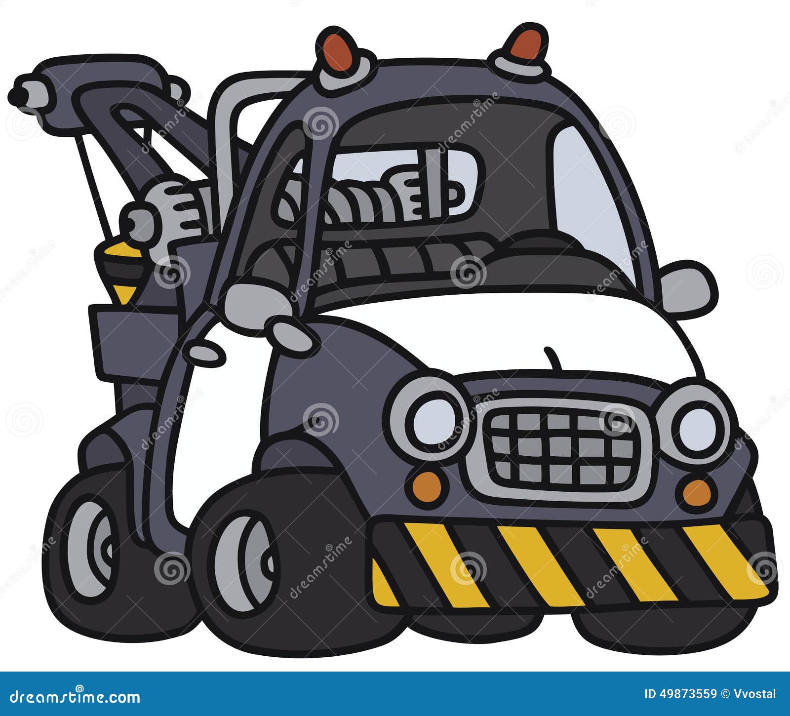 Funny Breakdown Service Car Stock Vector - Illustration of service ...