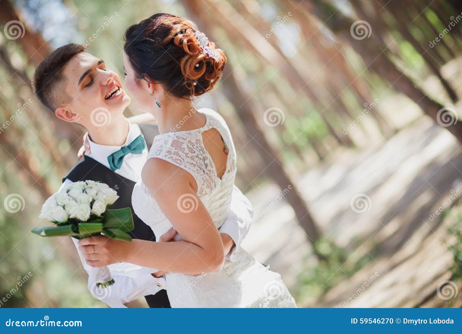 Funny bride and groom stock photo. Image of group, crazy - 59546270
