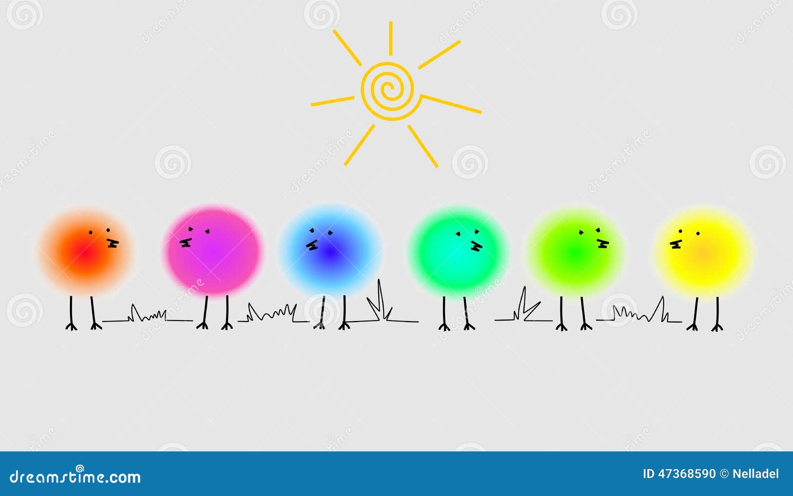 Funny bright birds stock illustration. Illustration of abstract - 47368590