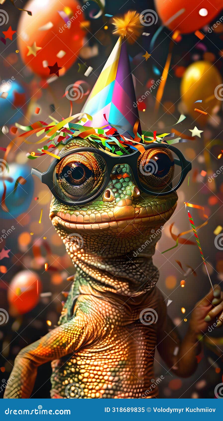 Funny Bright Happy Birthday Card Stock Illustration - Illustration of ...