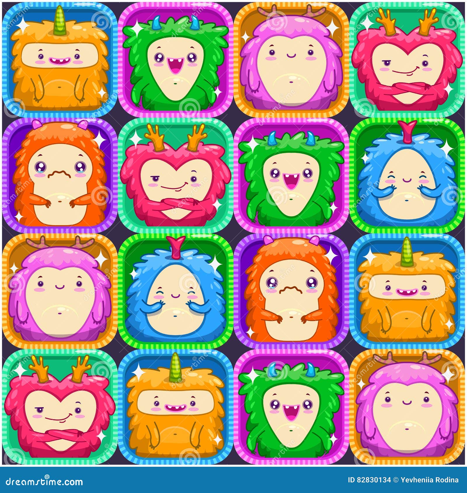 Funny Bright Seamless Pattern Stock Vector - Illustration of positive ...