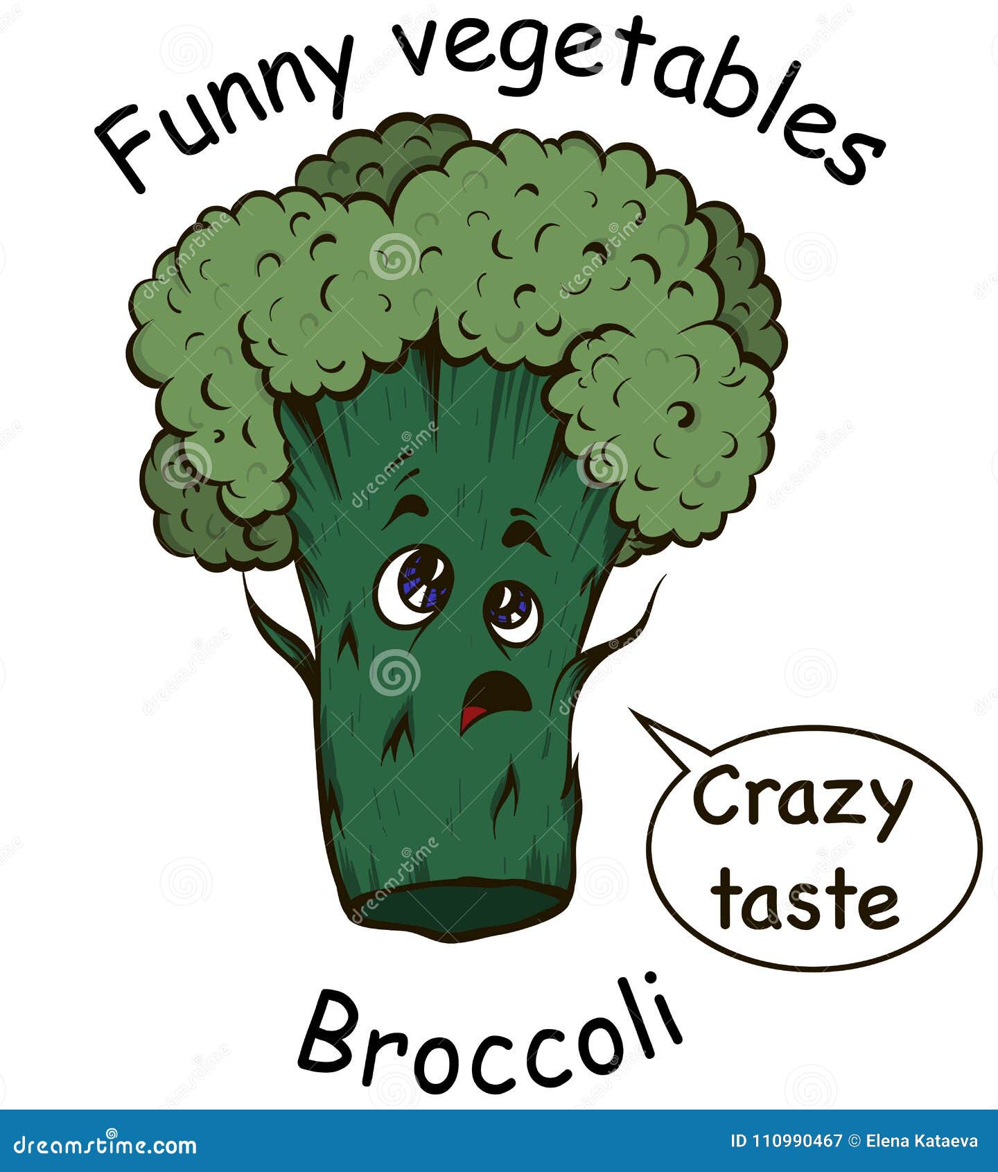 Funny Cartoon Broccoli Cartoon Vector | CartoonDealer.com #68611233