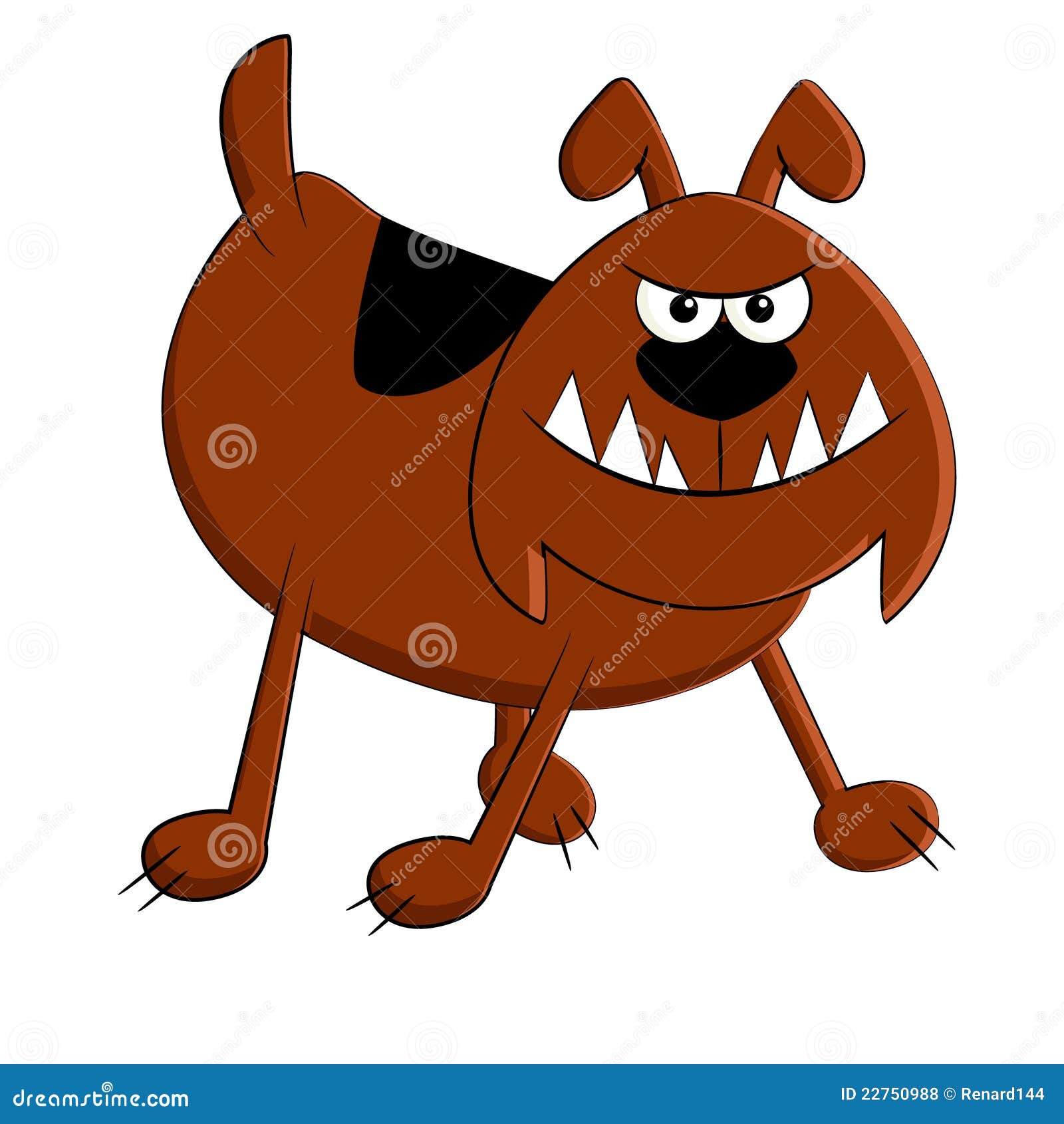 Brown Angry Wild Boar Head Isolated On White Background Cartoon Vector ...