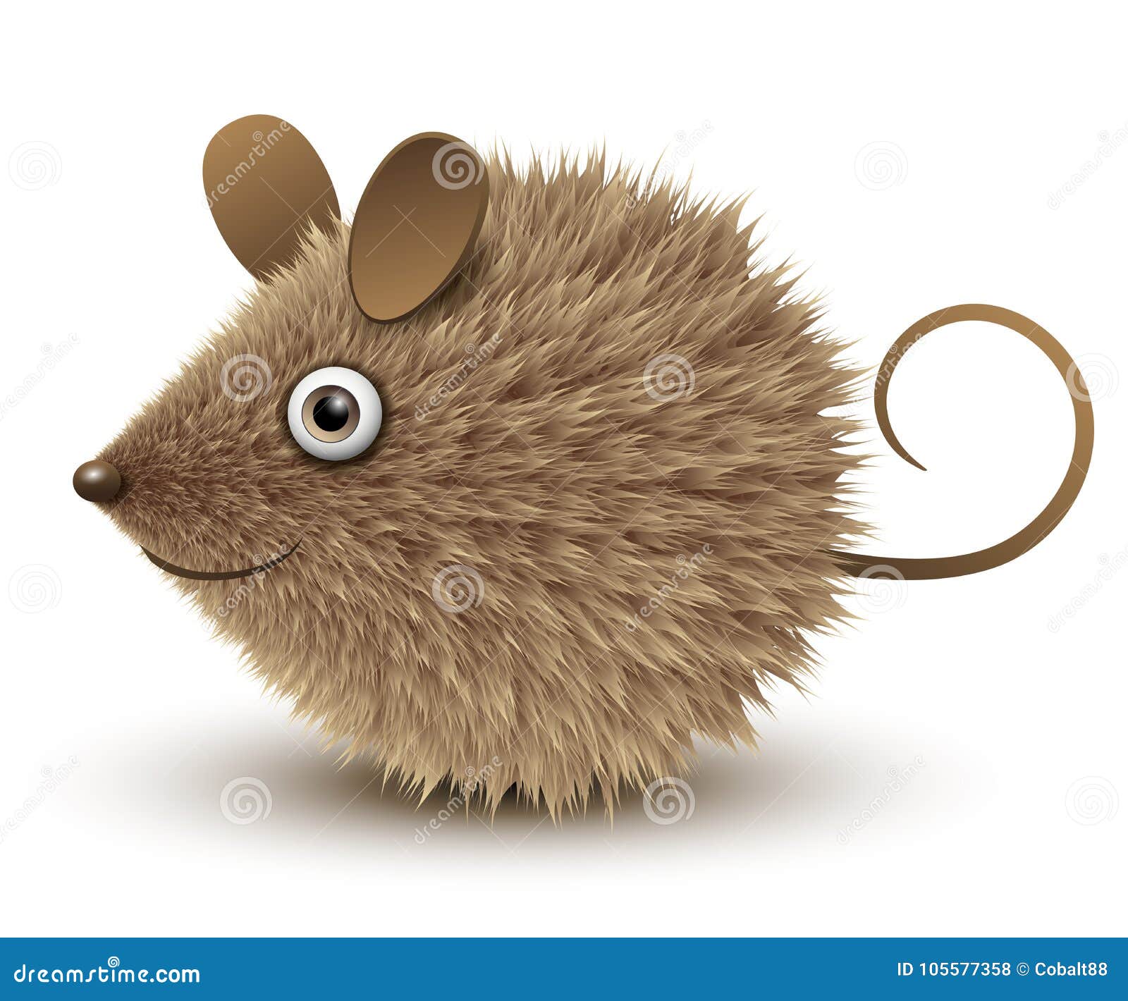 Funny brown mouse stock vector. Illustration of concept - 105577358
