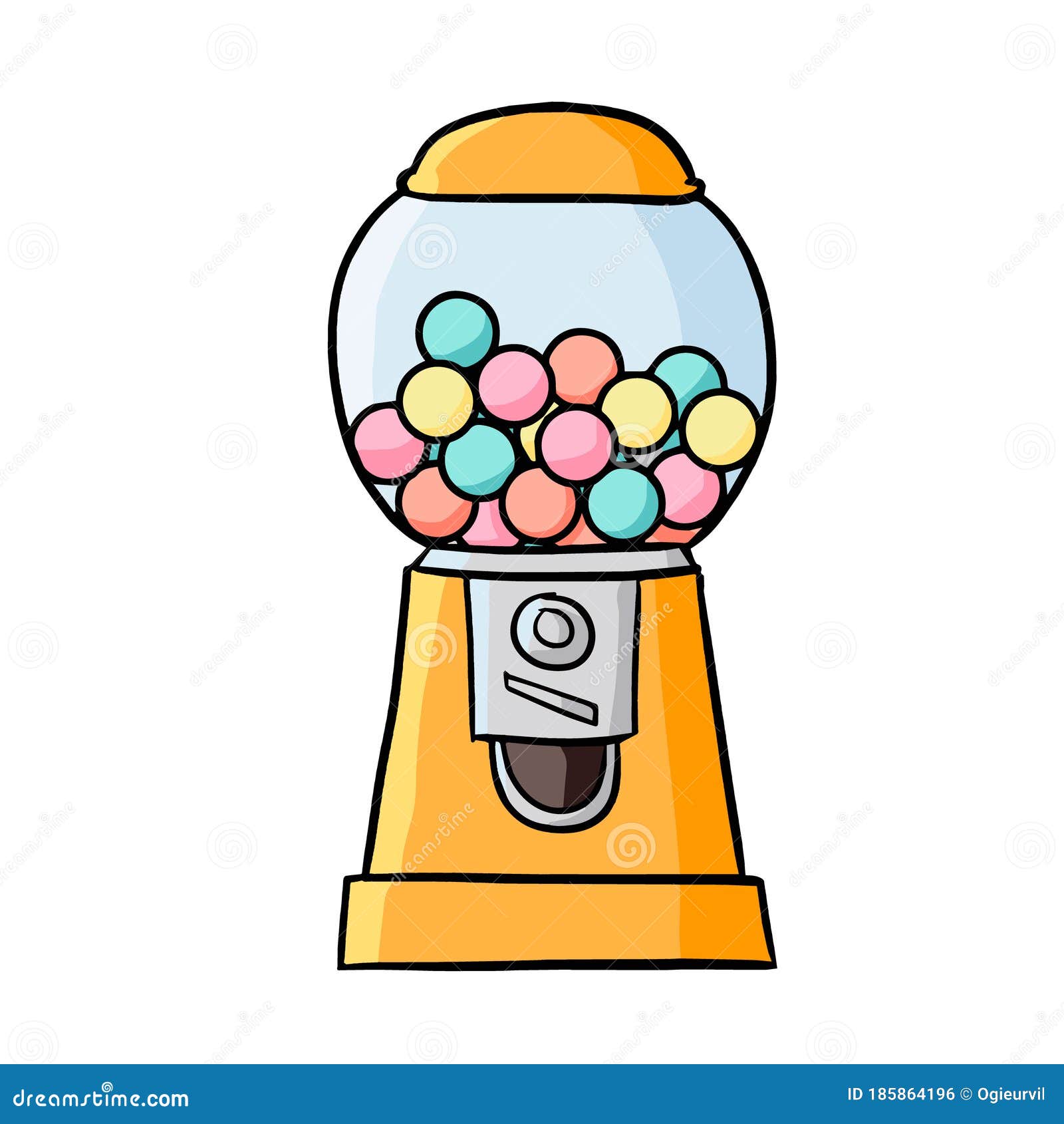 Funny Bubble Gum Machine - Vector. Stock Vector - Illustration of ...