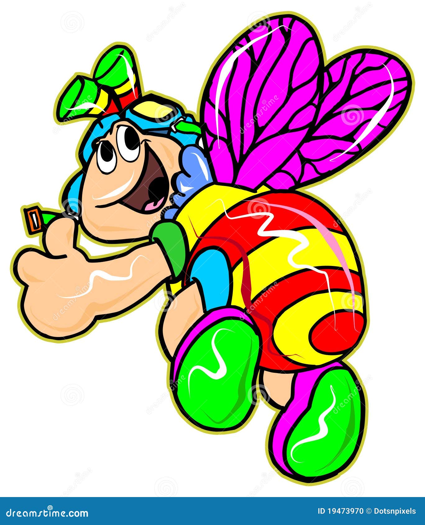 Funny bug stock illustration. Illustration of digital - 19473970