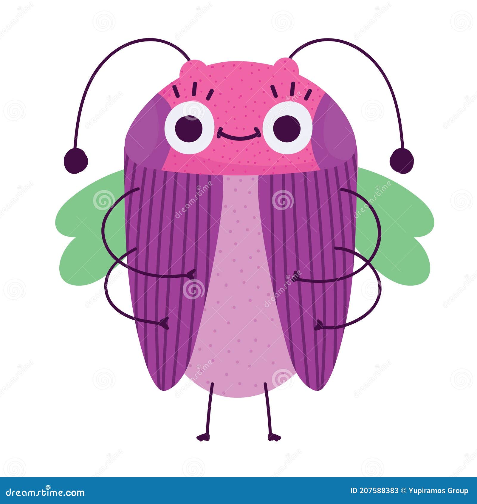 Funny Bug Cartoon Icon in Isolated Style Stock Vector - Illustration of ...