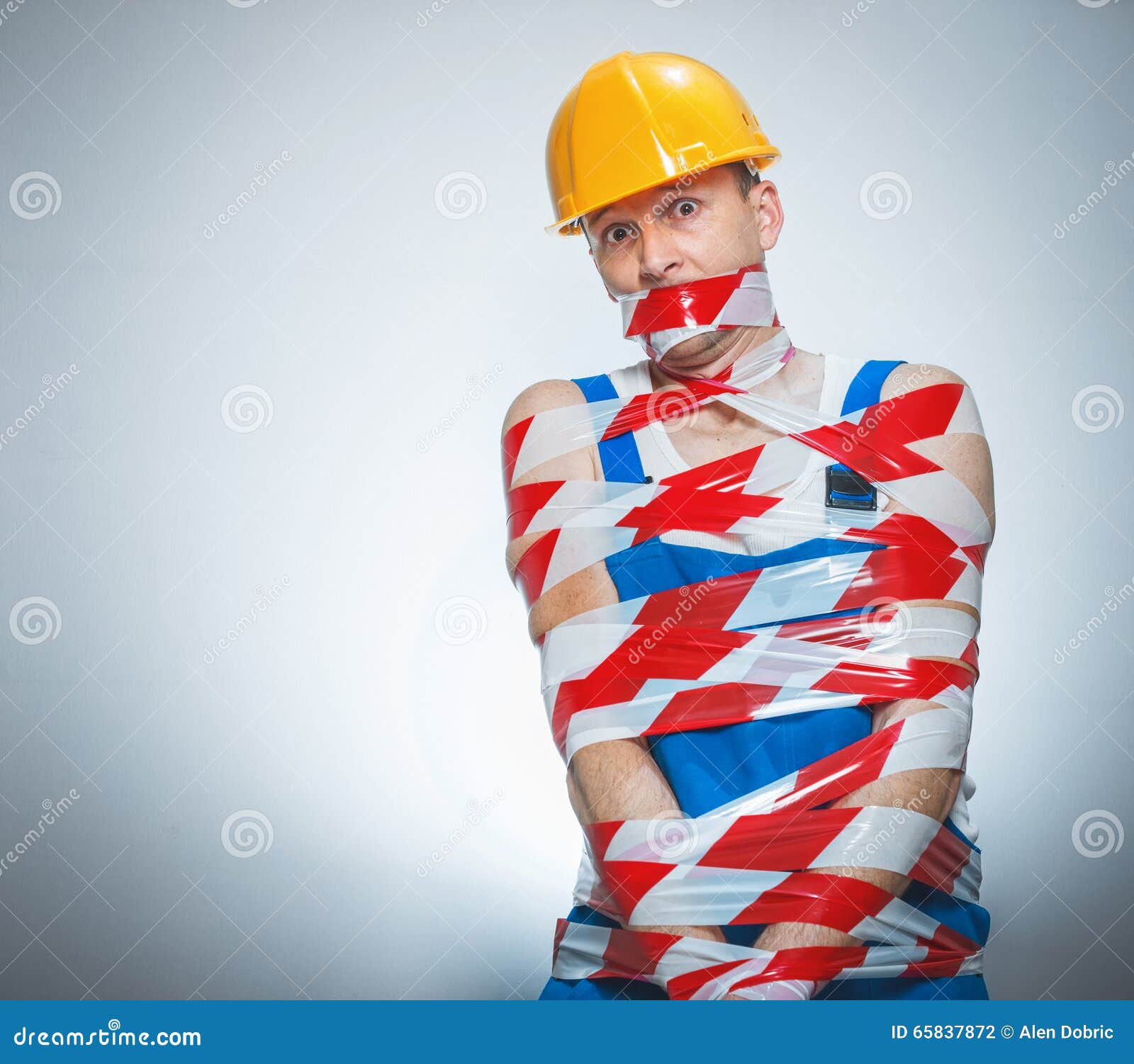 Funny Builder. Hard Work. Handwork. Load On The Back. Gravity To Wear ...