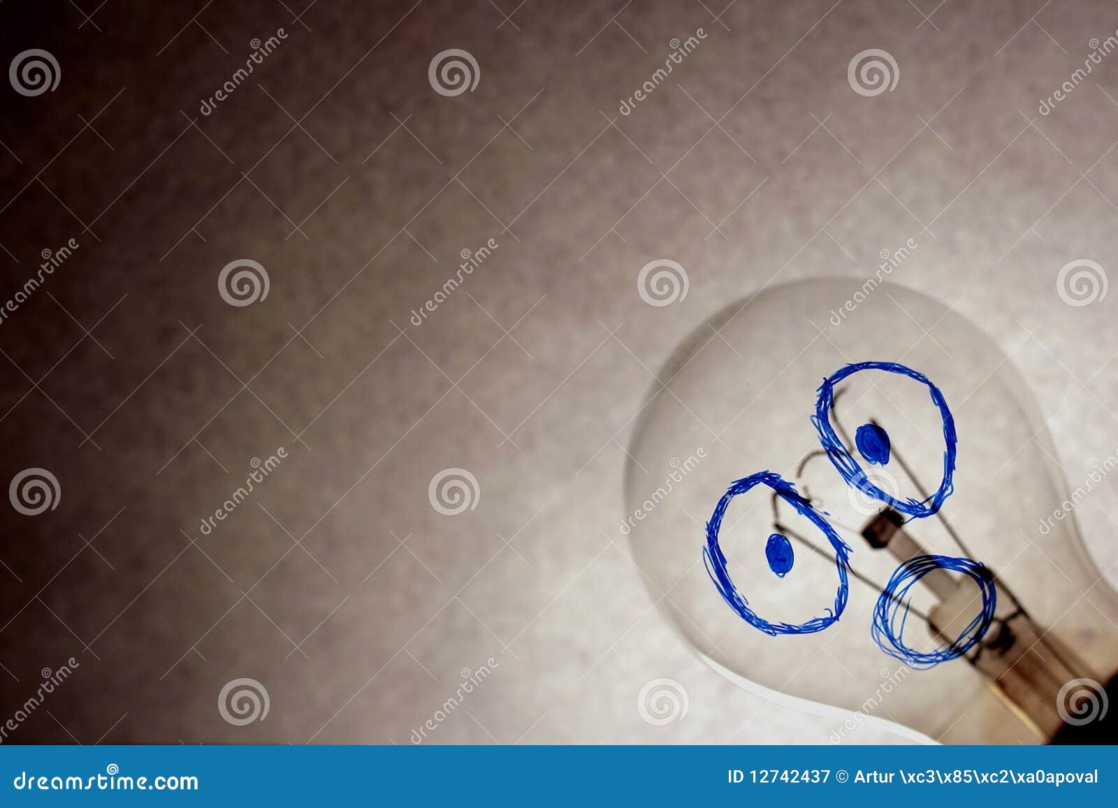 Funny bulb stock image. Image of white, thread, black - 12742437