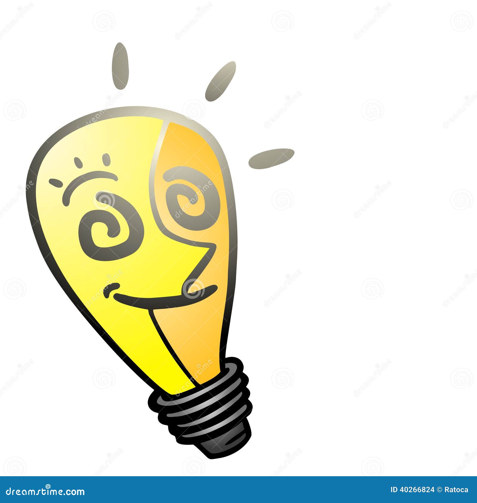Funny bulb stock vector. Illustration of ideals, ideology - 40266824