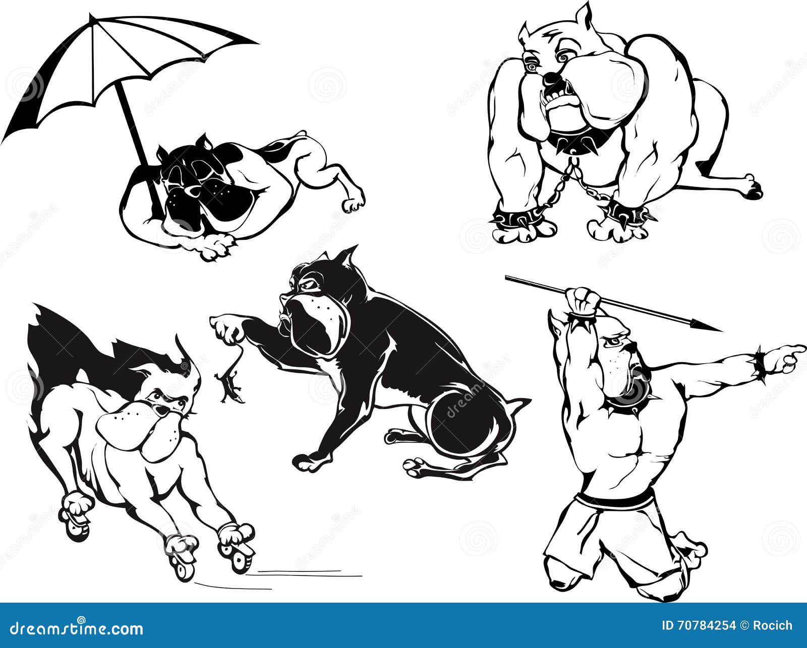 Funny Bulldog In Different Poses Of Yoga. Healthy Lifestyle. Dog Doing ...