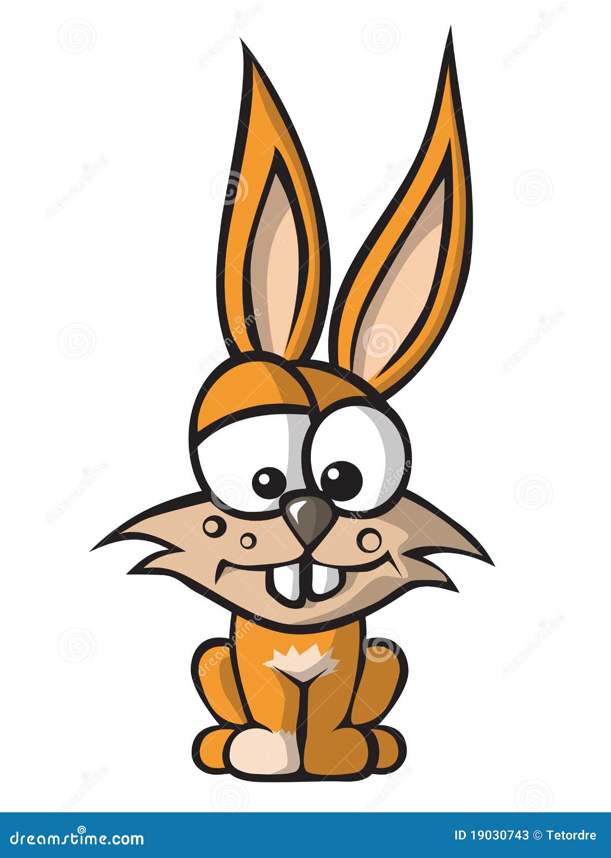 Funny bunny stock illustration. Illustration of expected - 19030743
