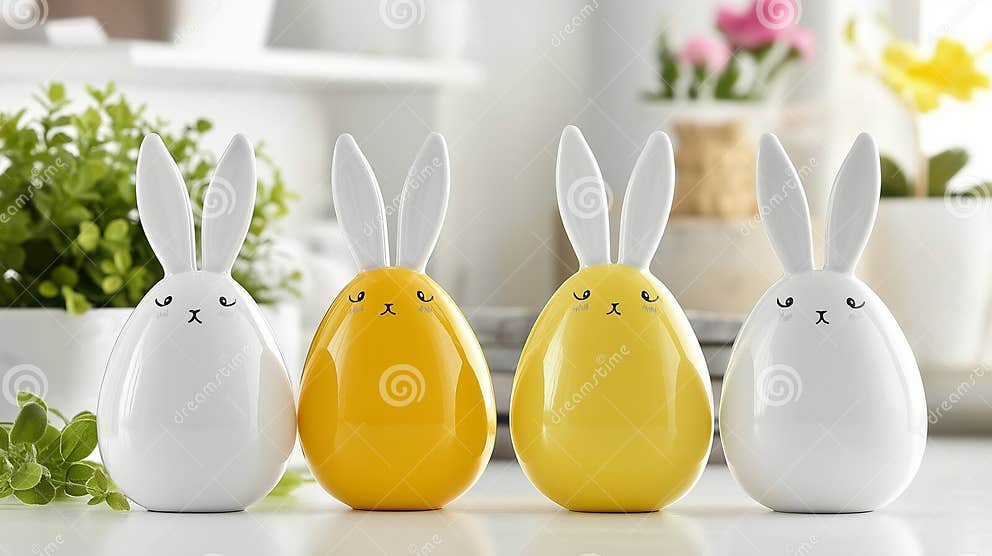 Funny Bunny Easter Eggs Over White Stock Illustration - Illustration of ...