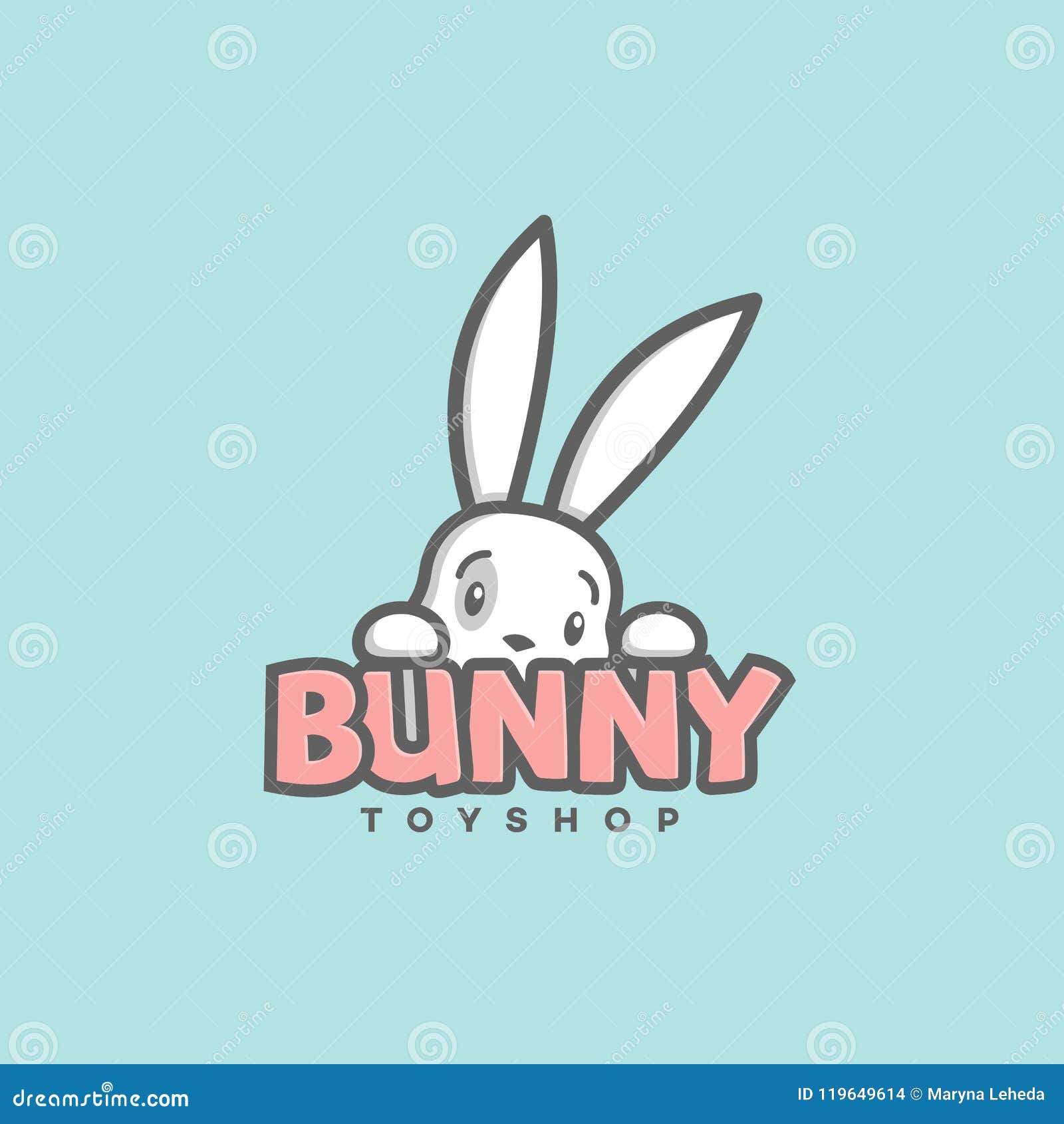 3d Bunny Logo Illustration Cute Rendering Cartoon Character Animal Icon ...