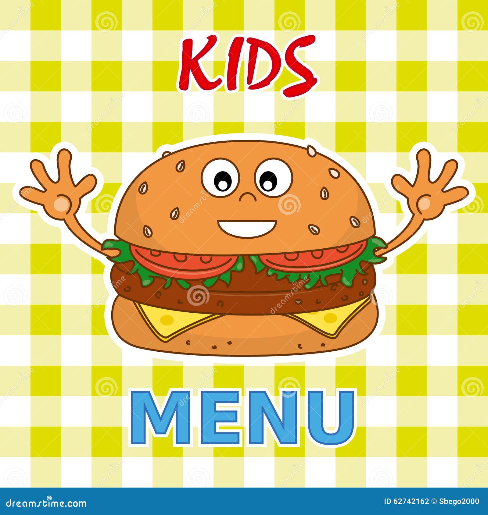 Funny burger stock vector. Illustration of restaurant - 62742162