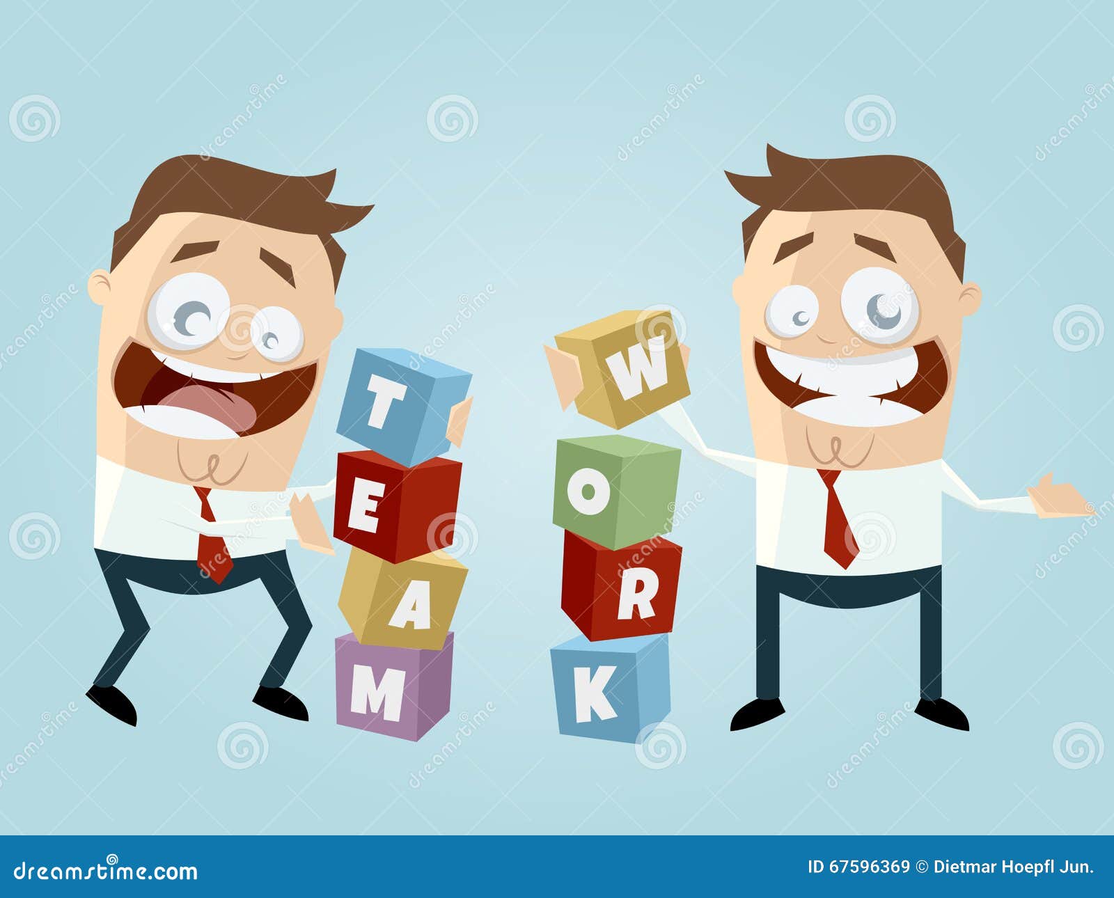 Funny business teamwork stock vector. Illustration of team - 67596369
