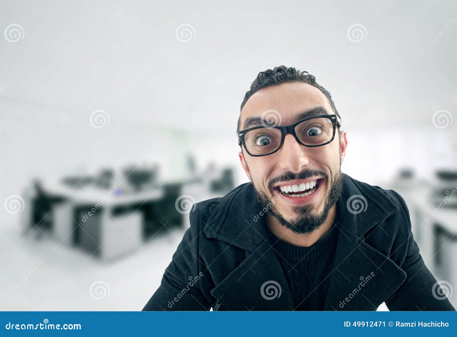 Funny Businessman with Crazy Expression Stock Image - Image of humorous ...